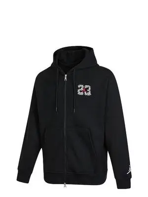 JORDAN Zip-up Hooded Jacket With Graphic Detail - Default Colorway