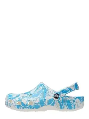 CROCS Classic Duke Print Clogs - Blue/white