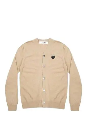Play Comme Des Garcon Emblem Cardigan - Beige