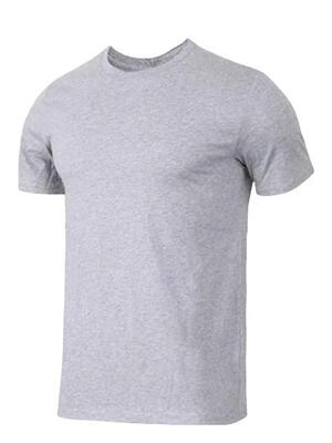 Nike Solid Color Cotton Round Neck Short Sleeve Gray T-shirt - Default Color