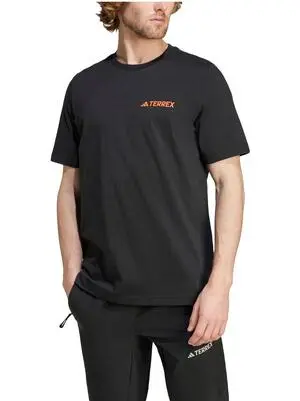 Adidas Graphic T-shirt Asia Sizing - Black