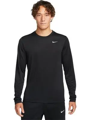 Nike Dri-fit Legend Long Sleeve Tee - Black/white