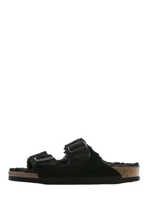 BIRKENSTOCK Arizona Fleece Lined Sandals - Black