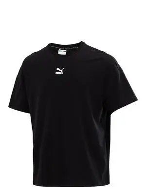 PUMA Sport Running Trainingwork Outfast Dringbreathable Fabric Round Neckshort Sleeve - Black