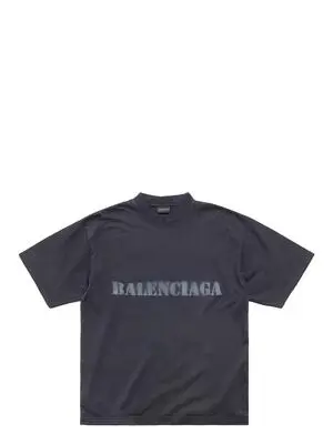 Balenciaga Stencil Type T-shirt - Black
