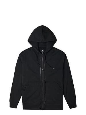 CONVERSE Long Sleeve Hooded Jacket With Zipper - Black