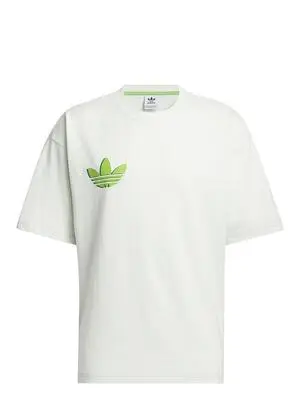 Adidas Originals Casual Graphic T-shirt Asia Sizing 'white Green - White/green