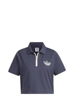 Adidas Originals Sportswear Cropped Polo Shirt - Blue