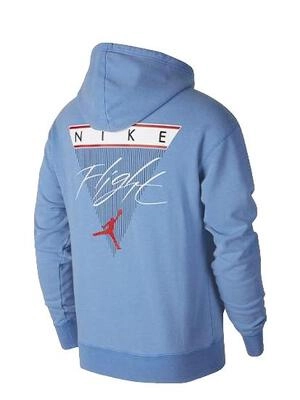 JORDAN Flight Logo Print Hoodie - Blue