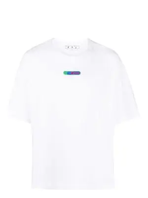 Off-White Back Logo Printing" Short Sleeve T-shirt - Multi-color