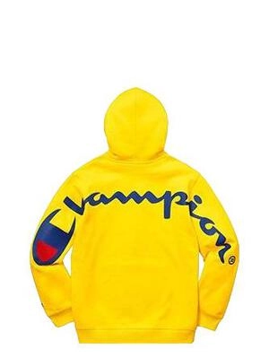 Supreme Supreme SS18 X Champion Hooded Sweatshirt Yellow