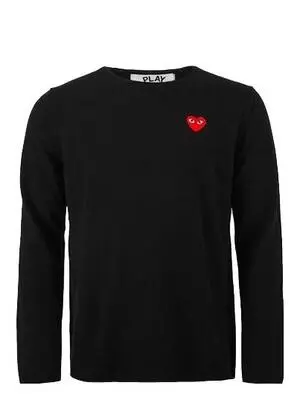 Play Comme Des Garcon Emblem Sweater - Black