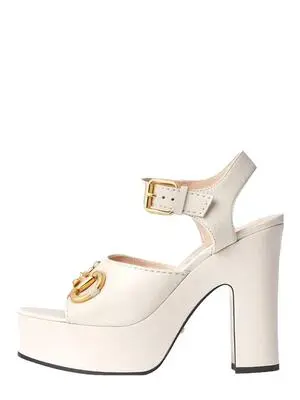 GUCCI Gucci Ankle-Strapped Platform Sandals With Horsebit Detail