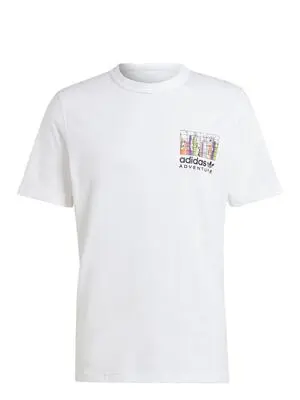 Adidas Adventure Graphic T-shirts - White