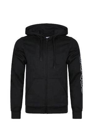 Adidas Originals Hooded Knit Track Jacket With Logo Detail - Black