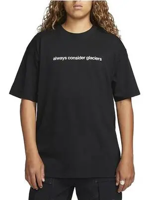 Nike X T-shirt 'black - Black/white