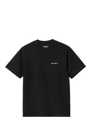 Carhartt Work In Progress Script Embroidery Short Sleeve T-shirt - Black