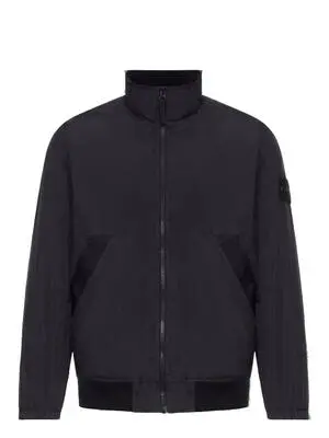Stone Island Zip-up Windbreaker Jacket - Black