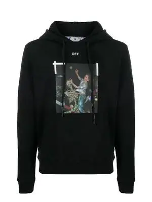 Off-White Pascal Painting Print Hooded Pullover - Black