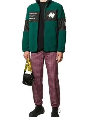Off-White Printing Fleece Jacket - Green