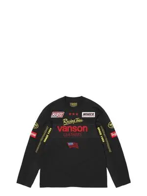 Supreme X Vanson Leathers Racing Team Long Sleeve T-shirt - Black