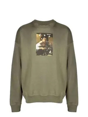 Off-White Caravaggio Print Sweatshirt - Green/multicolor