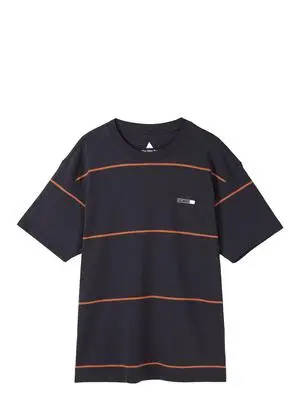 Nike Ss22 Stripe Round Neck Pullover Short Sleeve Gray - Multi-color