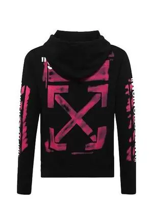 Off-White Stencil Arrow Hooded Sweatshirt - Black
