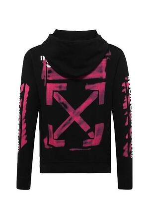 Off-White Stencil Arrow Hooded Sweatshirt - Black