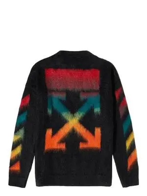 Off-White Classic Arrow Logo Pullover Knit - Black