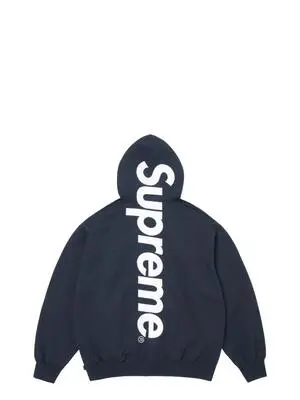 Supreme Supreme SS26 Satin Appliqué Hooded Sweatshirt Navy