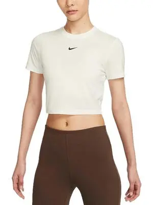 Nike Essential Crop Top - White