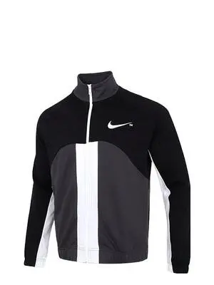 Nike Swoosh Contrast Stitch Knit Jacket - Black