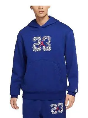 JORDAN Sport Fleece Knit Pullover Hooded Sports - Blue
