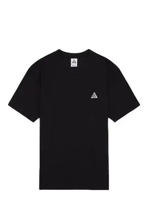 Nike Men's Nike X Acg Solid Color Round Neck Loose Short Sleeve Black T-shirt Multi-color