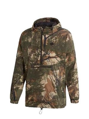 Adidas Originals Half-zip Hooded Pullover Jacket - Camouflage