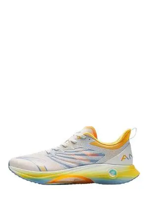 ANTA Mach 3.0 "nitrogen Tech" Athletic Sneakers - White/blue/yellow