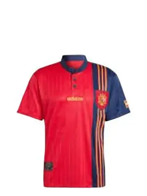 Adidas Spain 1996 Home Jersey - Red/teal