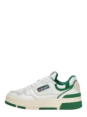 AUTRY Clc Leather Sneakers - White/green