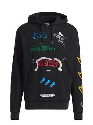 Adidas Originals X Disney Mickey Mouse Graphic Hoodie - Black