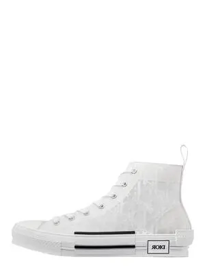 Dior B23 Oblique High Top Sneakers - White/black