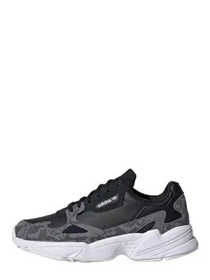 Adidas Falcon Snakeskin Athletic Sneakers - Black