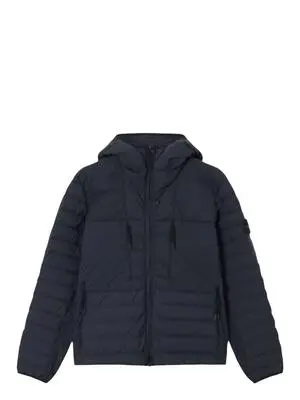 Stone Island Padded Hooded Jacket - Navy