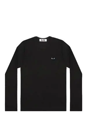 Play Comme Des Garcon Long Sleeve T-shirt - Black