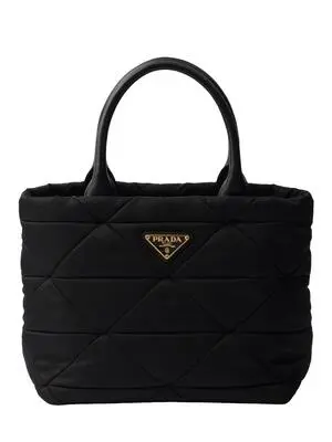 Prada Small Padded Re-nylon Tote - Black