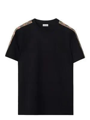Burberry 26 Check Trim Cotton T-shirt - Black