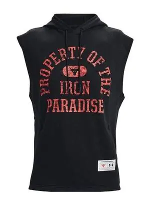 Under Armour Project Rock Sleeveless Hoodie Black/red