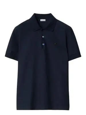Burberry 25 Metal Ekd Cotton Polo Shirt - Navy
