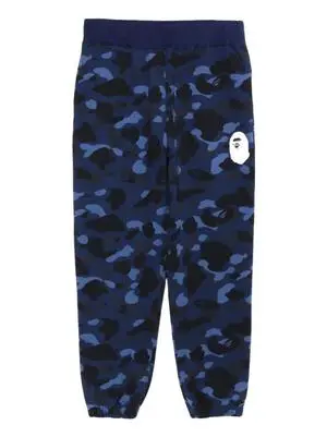 A BATHING APE Color Camo Wide Fit Sweat Pants - Navy