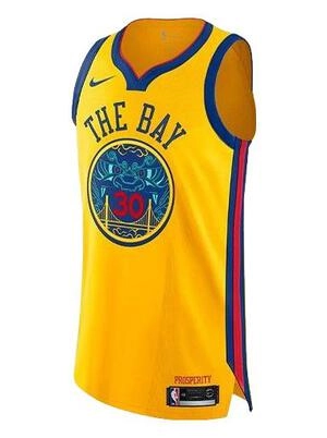 Nike Nba Golden State Warriors Stephen Curry Connected Jersey - Yellow